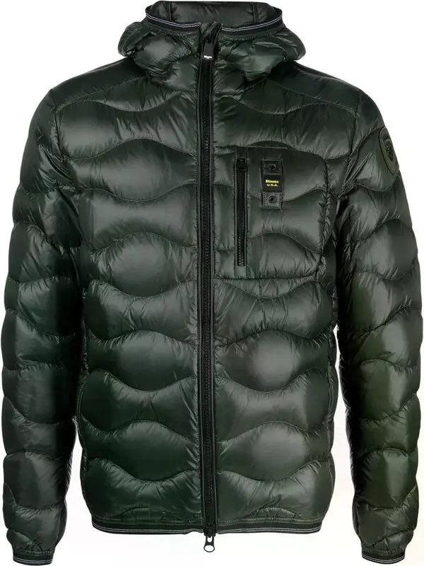 BLAUER. Feather-down Quilted Jacket - Green
