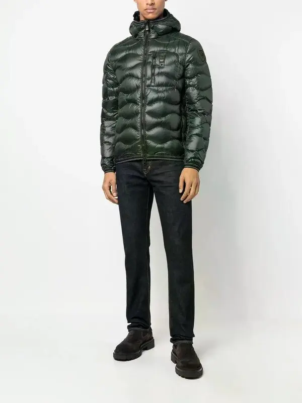 BLAUER. Feather-down Quilted Jacket - Green