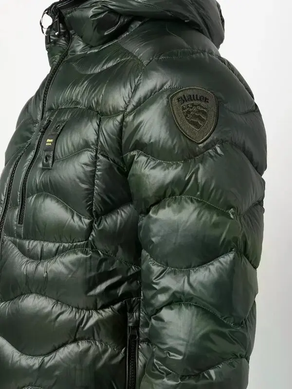 BLAUER. Feather-down Quilted Jacket - Green
