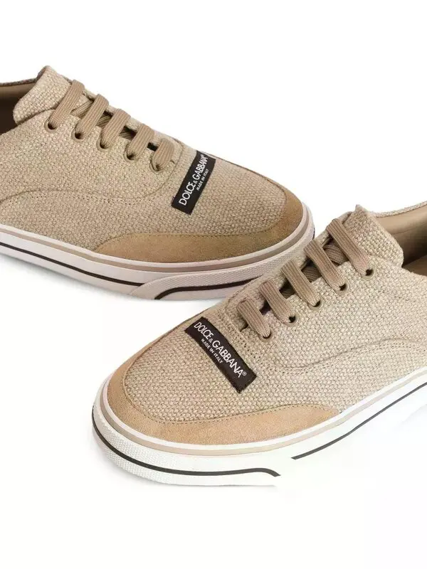 Dolce & Gabbana Dg Sailing Linen Sneakers - Neutrals