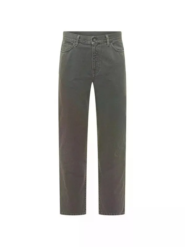 Zegna Pure Cotton Belt Loop Pants - Green