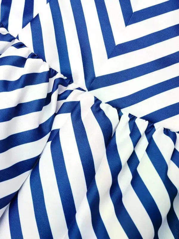SELF-PORTRAIT Striped Midi Dress