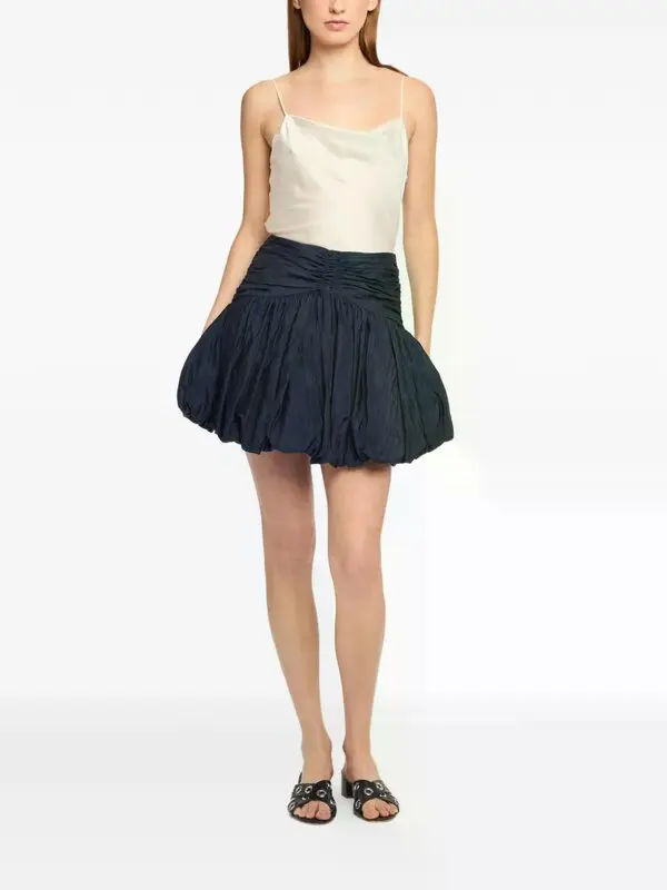Cinq À Sept Kaldi Ruched Bubble Skirt - Blue