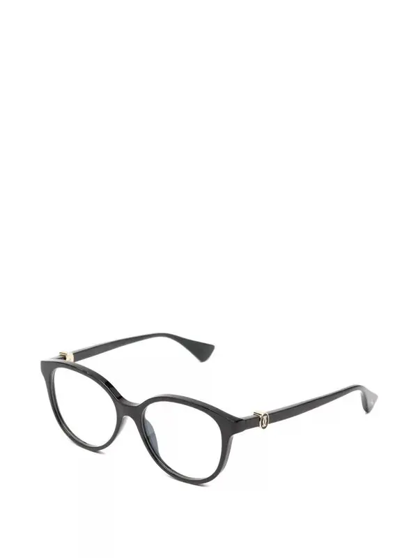 Cartier Oval-frame Glasses - Black
