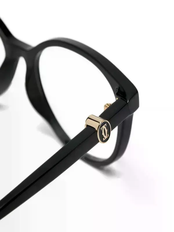 Cartier Oval-frame Glasses - Black