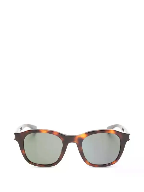 Saint Laurent Tortoiseshell Pattern Sunglasses - Brown