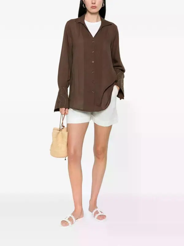 VENUJA Embellished-cuff Shirt