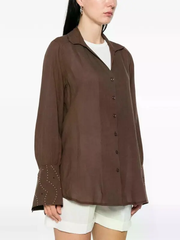 VENUJA Embellished-cuff Shirt