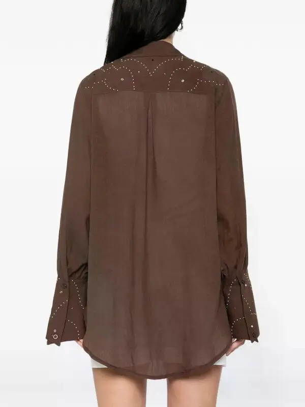 VENUJA Embellished-cuff Shirt