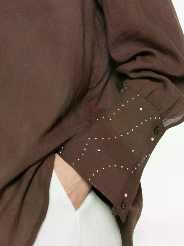VENUJA Embellished-cuff Shirt