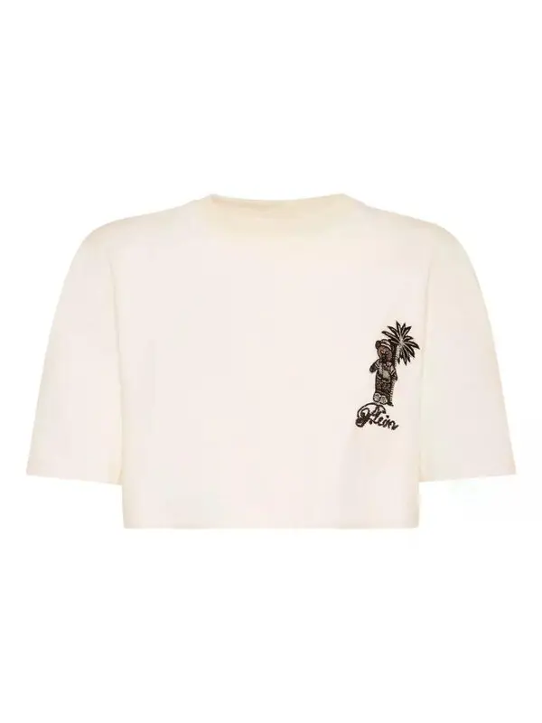 Philipp Plein Embroidered Cropped Top