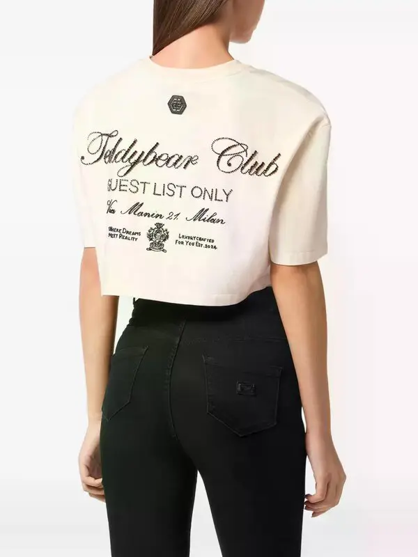 Philipp Plein Embroidered Cropped Top
