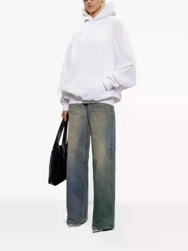 Vetements Drawstring Hoodie - White