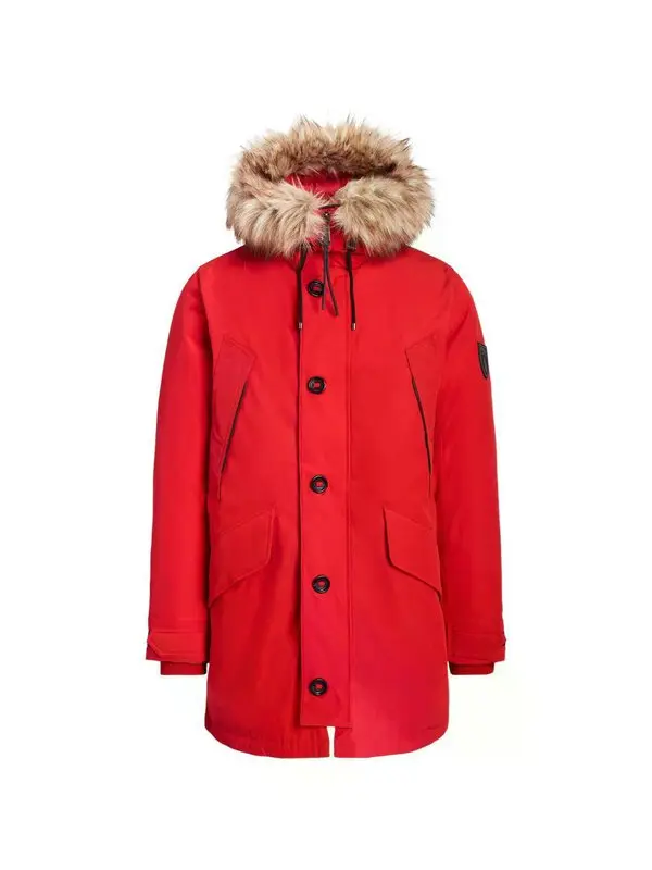 Polo Ralph Lauren Buttoned Hooded Jacket With Faux-fur Trim