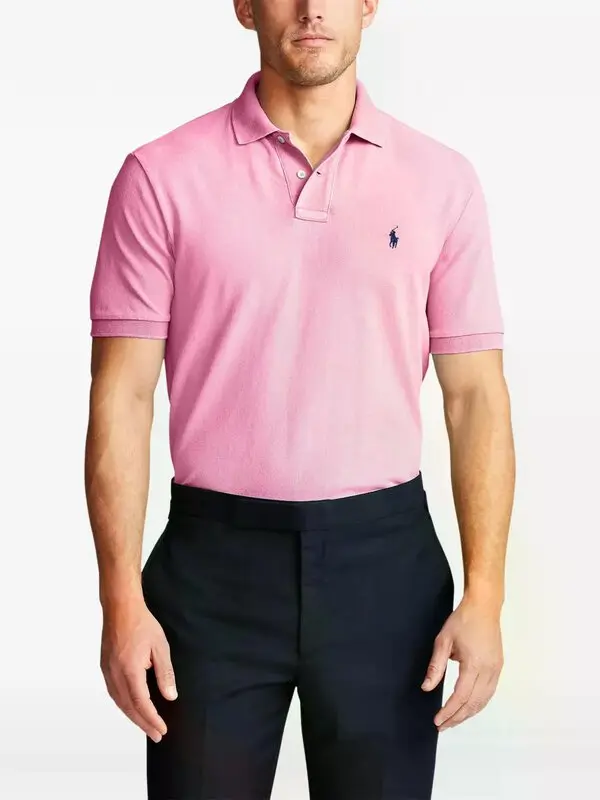Polo Ralph Lauren Short Sleeve Polo Shirt With Logo Embroidery - Pink