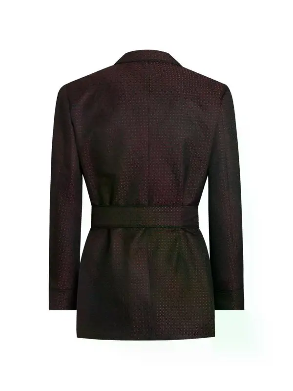 Dolce & Gabbana Double-breasted Jacket In Micro-pattern Jacquard