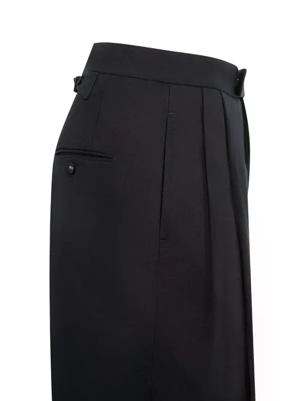 Thom Browne Double Pleat Trousers - Black