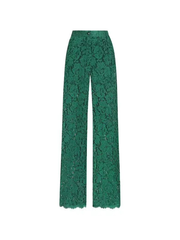 Dolce & Gabbana Cordonetto Lace Trousers - Green