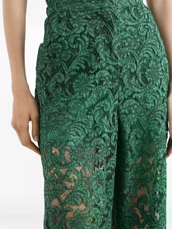 Dolce & Gabbana Cordonetto Lace Trousers - Green