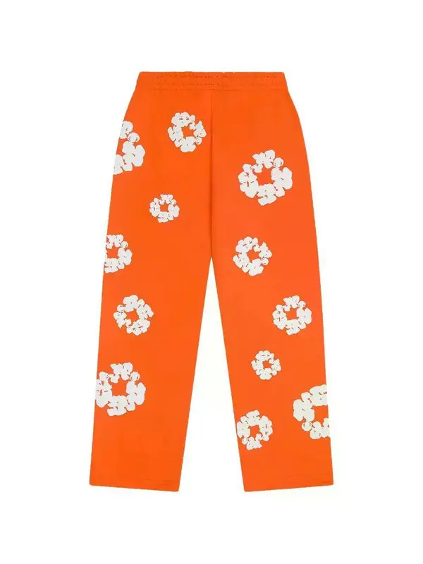 DENIM TEARS Wreath Wide-leg Sweatpants - Orange
