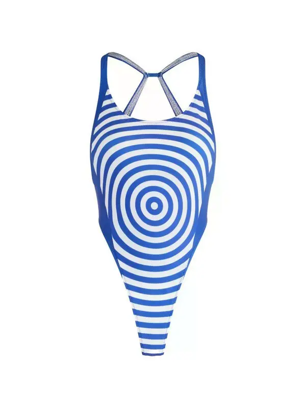 JEAN PAUL GAULTIER Target Print Swimsuit - Blue