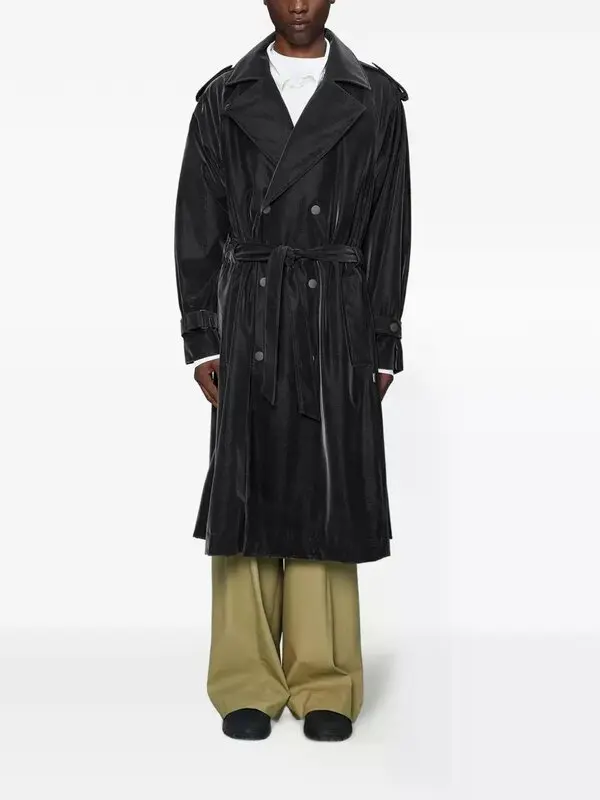 Rains Belted Double-breasted Trench Coat