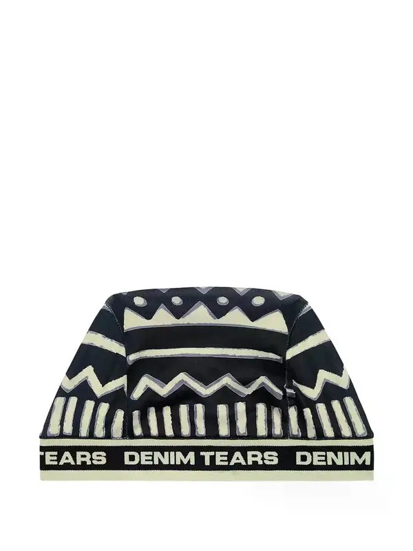 DENIM TEARS Mudcloth Skully Hat - Blue