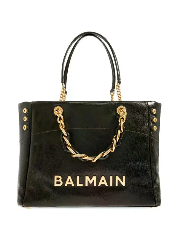 Balmain Chain Detail Tote - Green