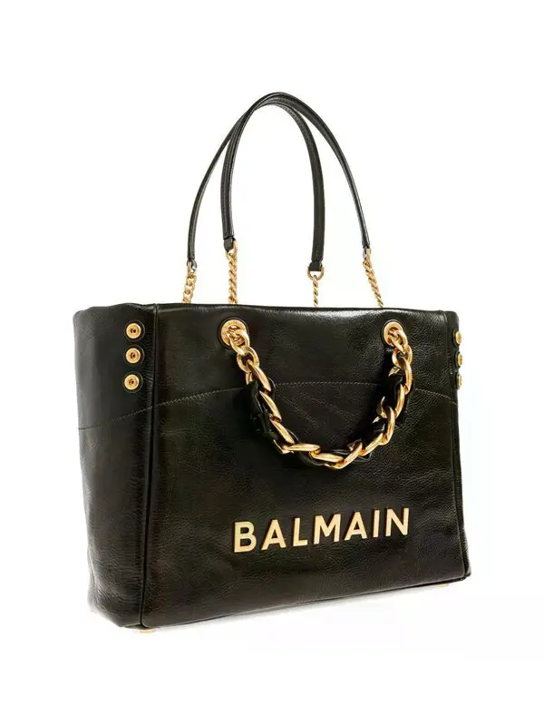 Balmain Chain Detail Tote - Green