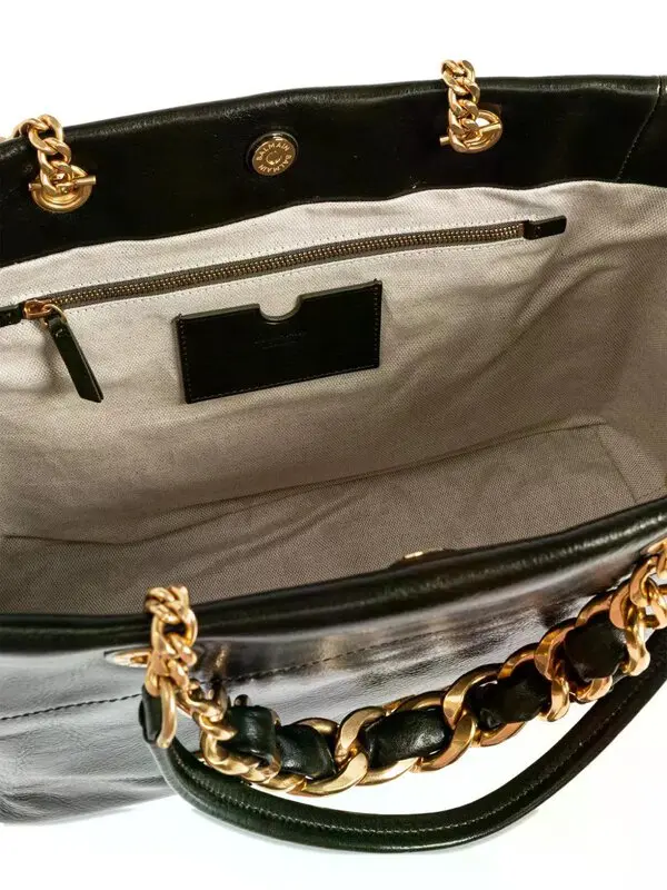 Balmain Chain Detail Tote - Green