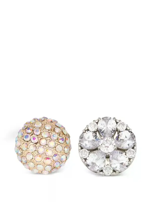 MAISON MARGIELA Crystal-embellished Earrings - Silver
