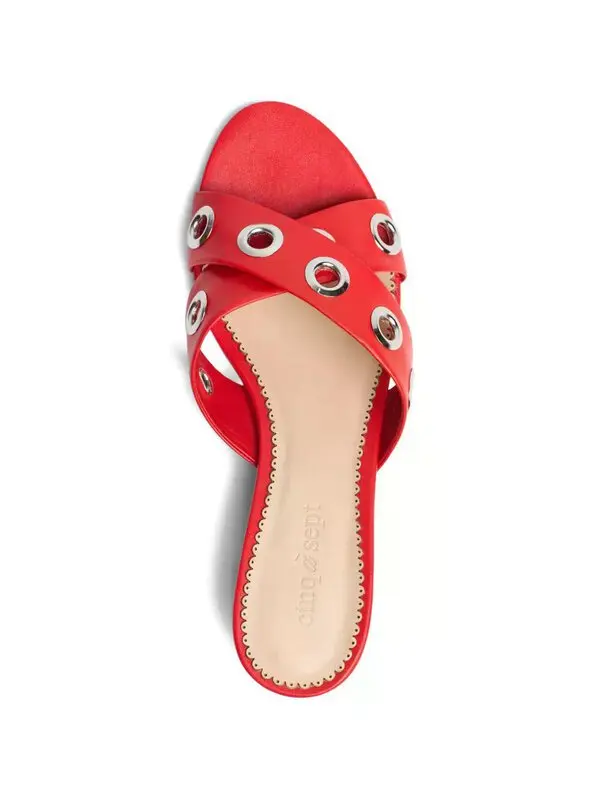 Cinq À Sept Maya Criss-cross Heeled Sandals - Red