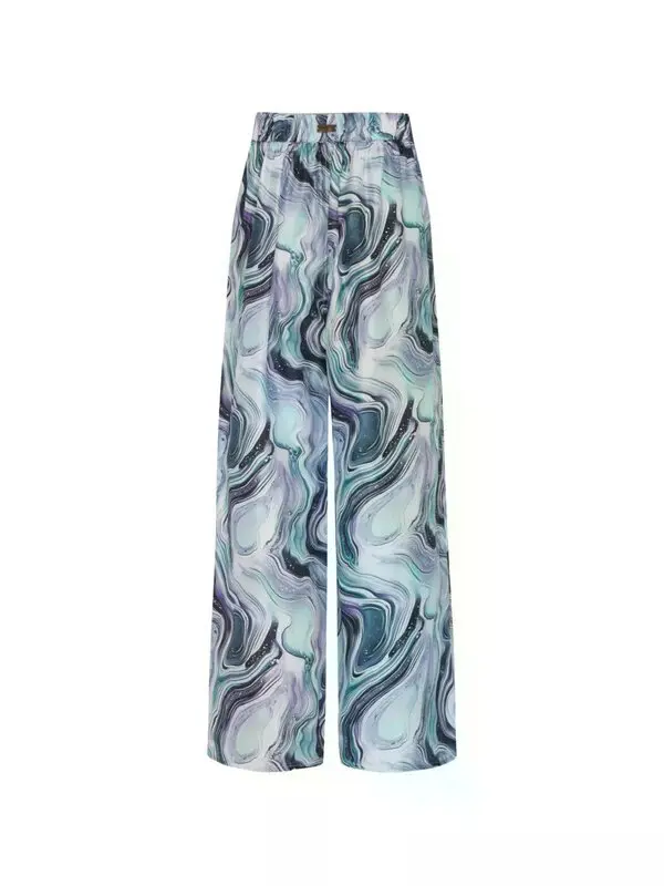 Vilebrequin Printed Wide-leg Trousers - Blue