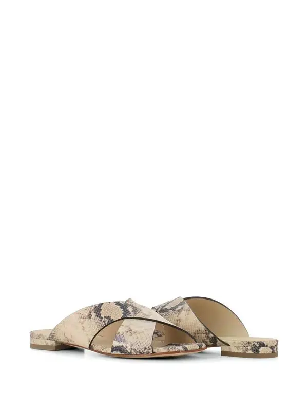 SERGIO LEVANTESI Nunzia Criss-cross Sandals - Neutrals