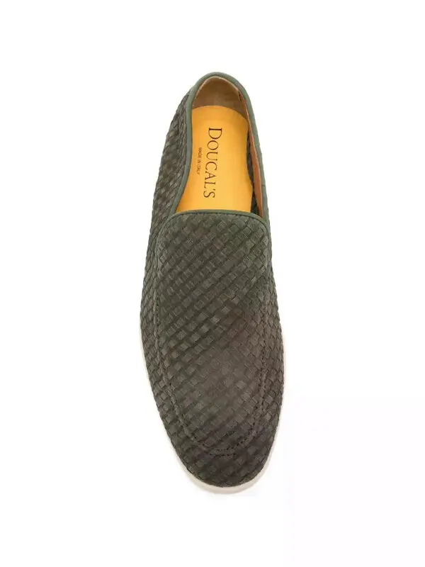 DOUCAL'S Almond-toe Loafers - Green