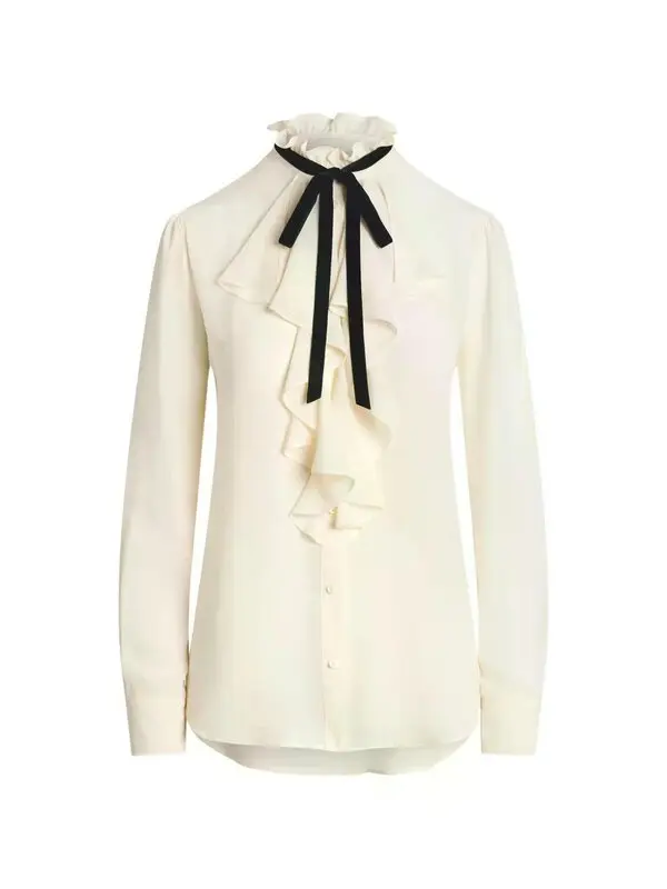 Ralph Lauren Ruffled Neck Blouse