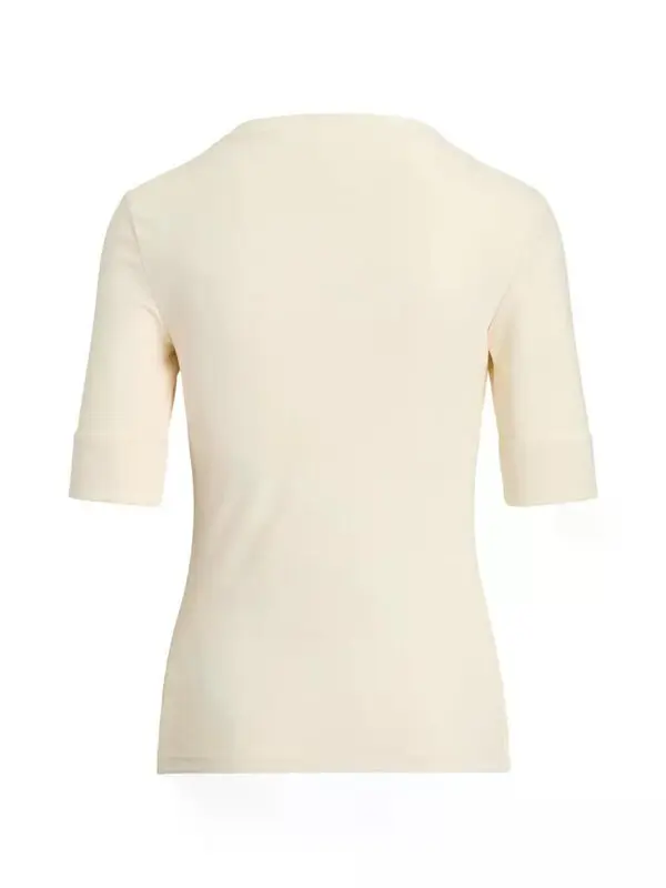 Ralph Lauren V-neck Cuffed T-shirt - Neutrals