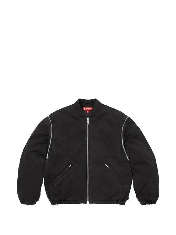 Supreme Quilted-design Bomber Jacket
