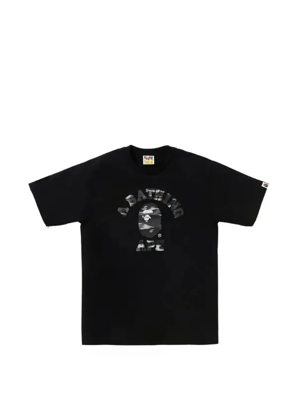 A BATHING APE Screen Camo College T-shirt - Black
