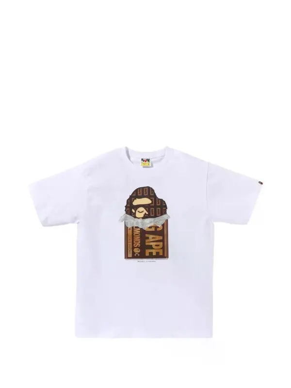 A BATHING APE Chocolate Graphic T-shirt - White