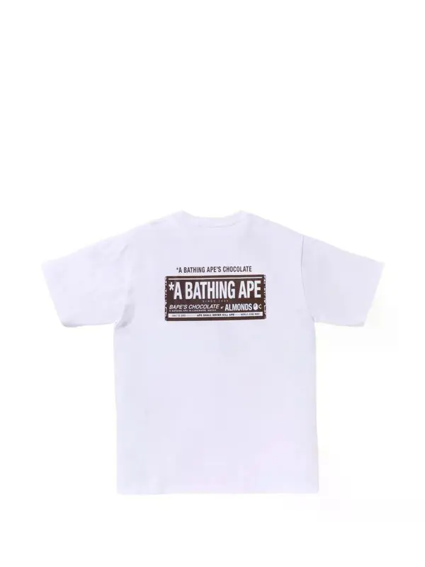 A BATHING APE Chocolate Graphic T-shirt - White