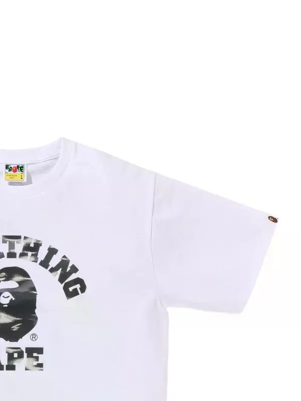 A BATHING APE Screen Camo College T-shirt - White