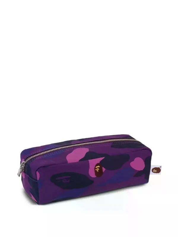 A BATHING APE Camouflage Embroidered Messenger Bag - Purple