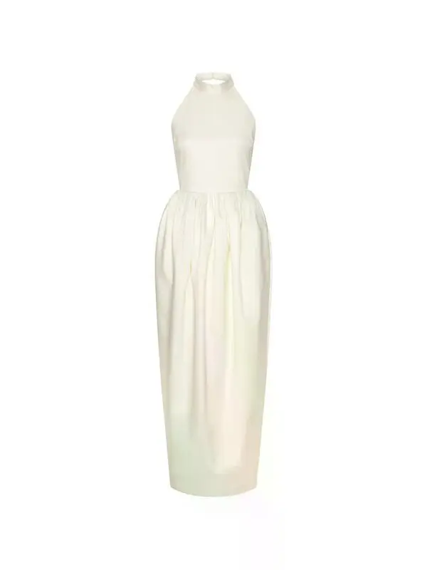 ROTATE BY BIRGER CHRISTENSEN Halterneck Satin Maxi Dress