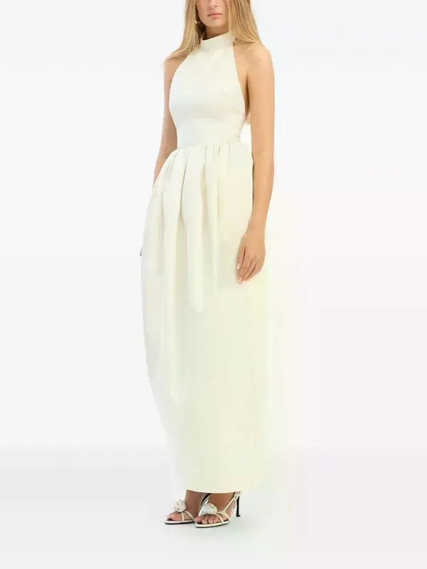 ROTATE BY BIRGER CHRISTENSEN Halterneck Satin Maxi Dress