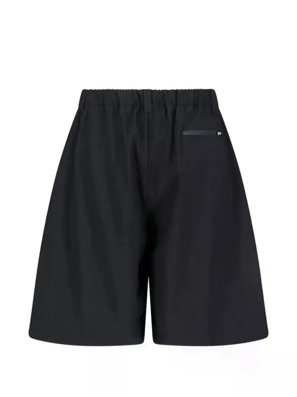 Herno Elasticated Wool Blend Shorts - Black