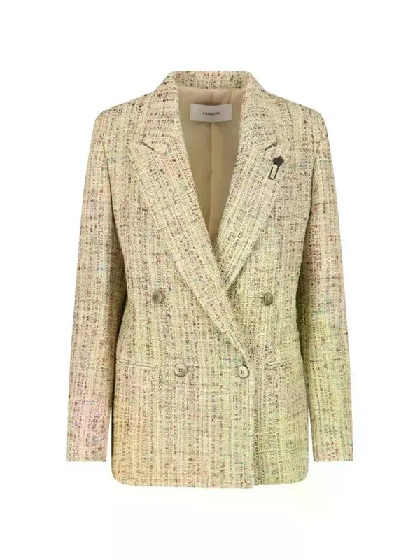 LARDINI Double-breasted Textured Blazer