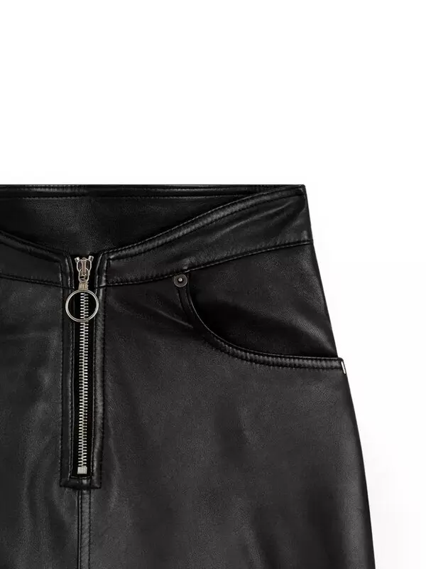 Fiorucci Leather Zippered Mini Skirt