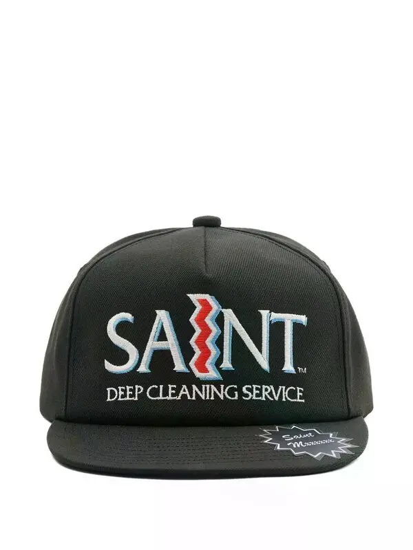 SAINT MXXXXXX Logo-embroidered Baseball Cap - Black