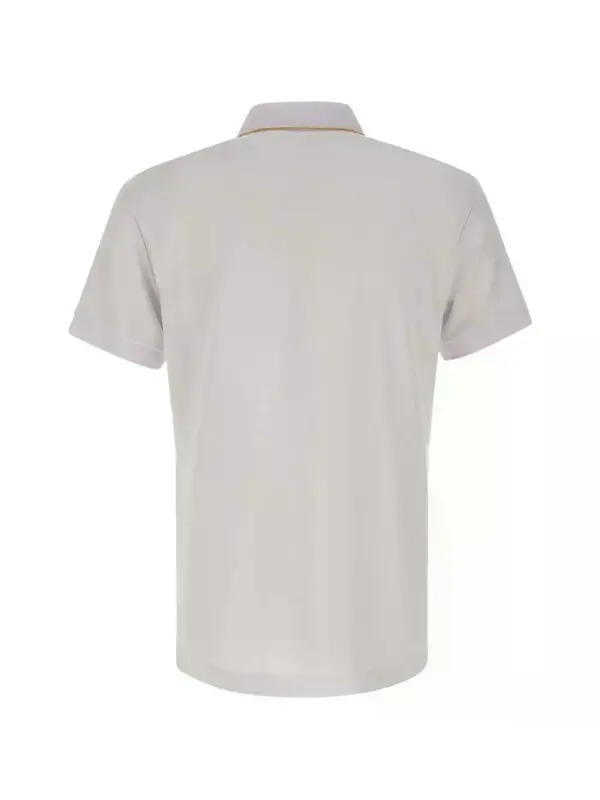 EA7 Zip-up Logo-detail Polo Shirt - White
